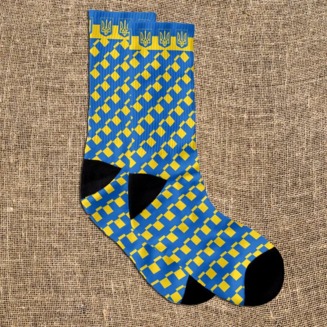 Ukrainian flag & Ukraine Flag fashion wear /sports Socks | Zazzle