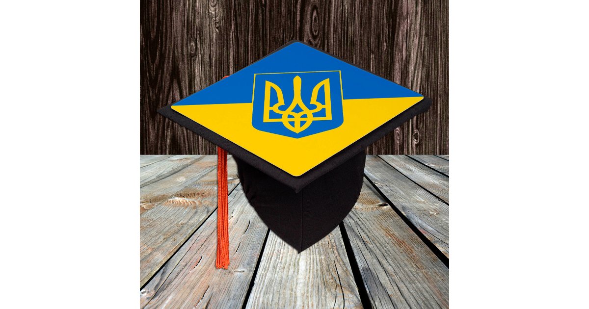 Ukrainian Flag & Ukraine graduate / University Graduation Cap Topper ...
