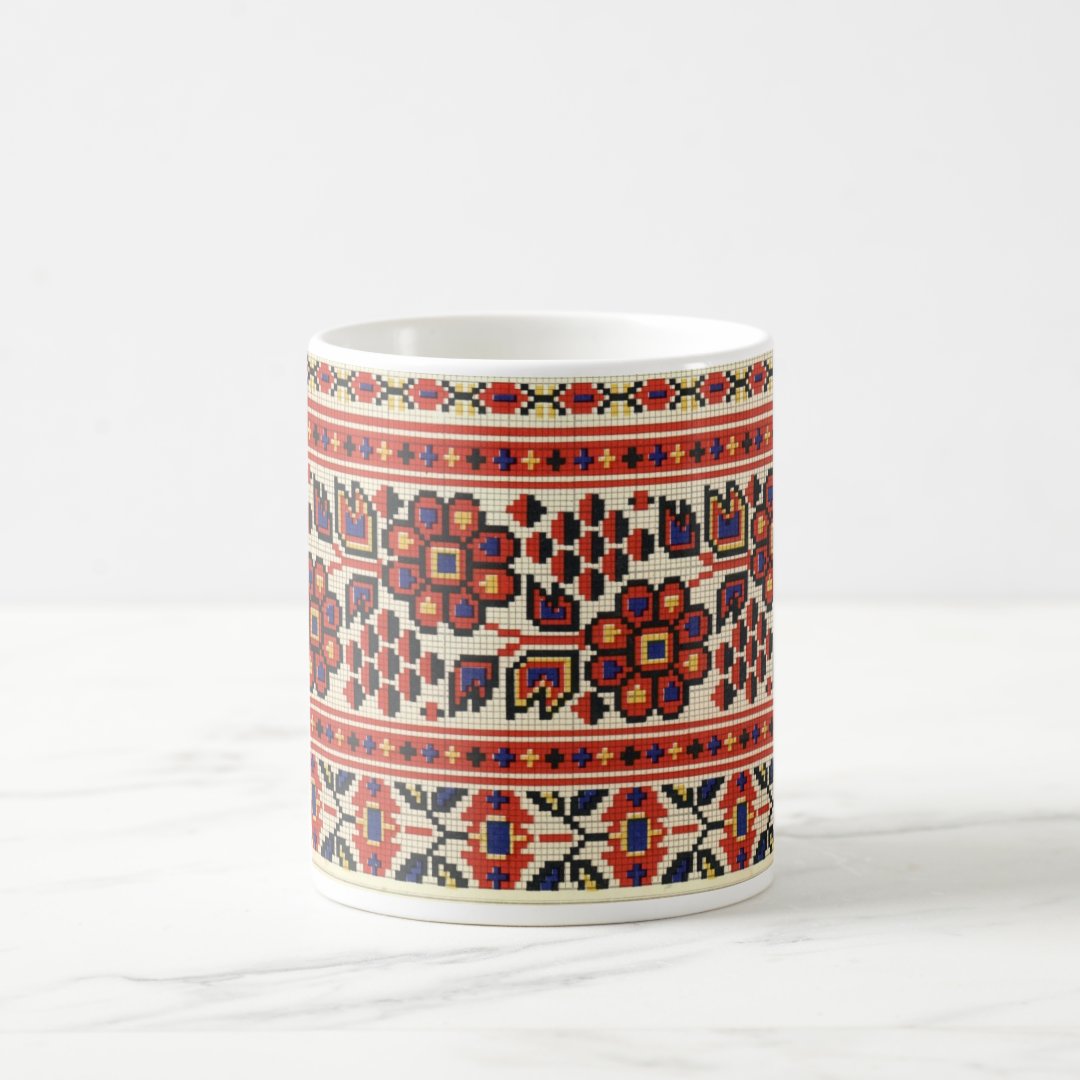 Ukrainian Vyshyvanka Embroidery Flowers Lviv Mug | Zazzle