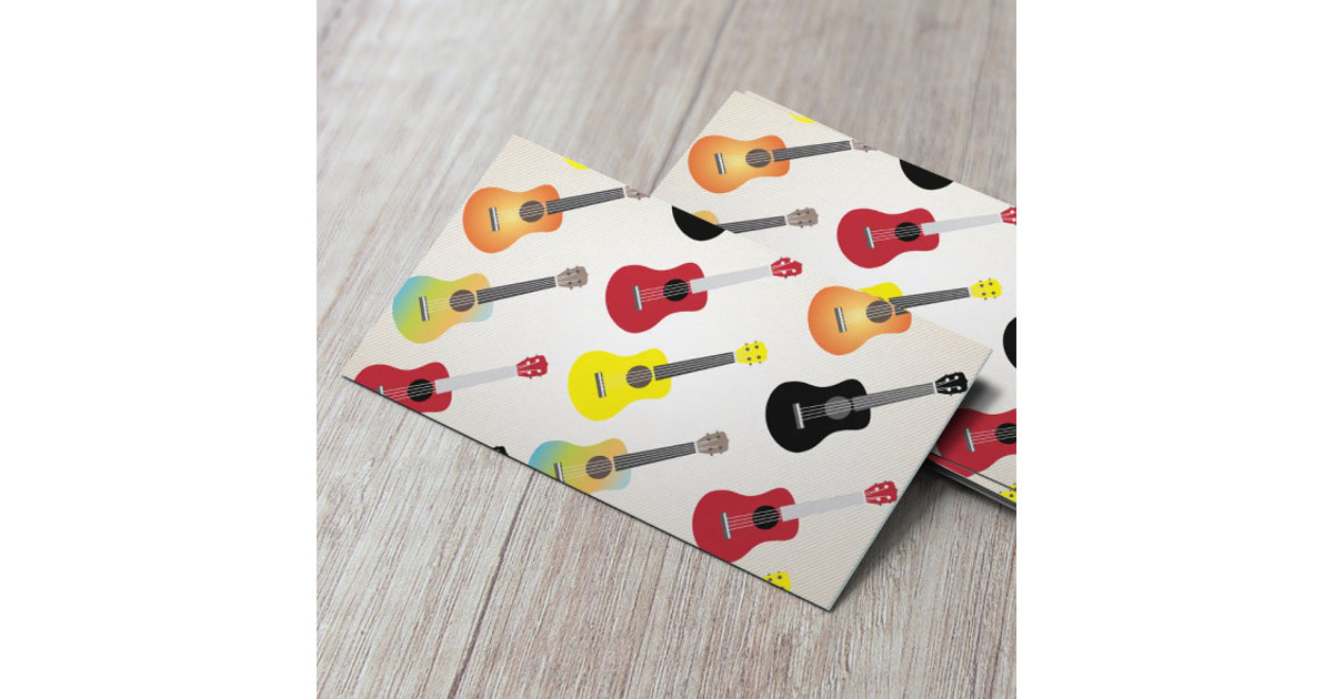 Ukulele Colorful Patterns Uke Artist Business Card | Zazzle