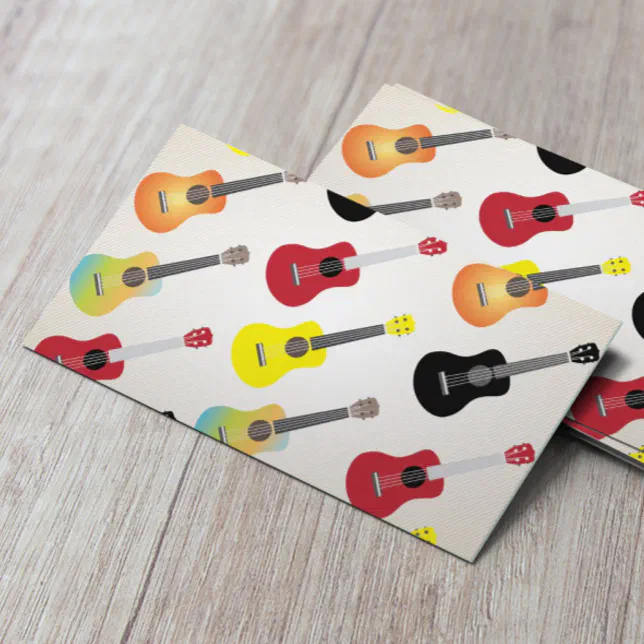 Ukulele Colorful Patterns Uke Artist Business Card | Zazzle