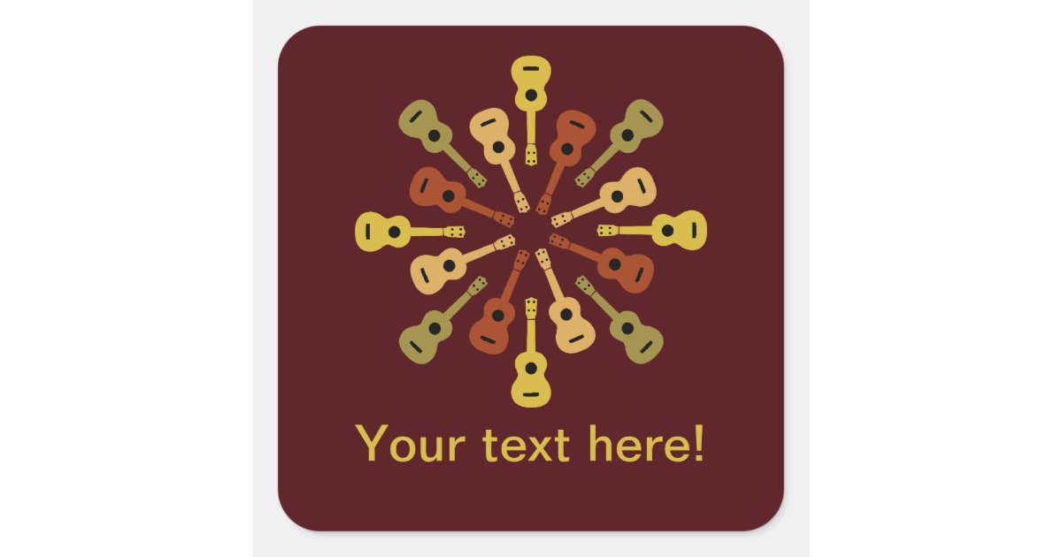 Ukulele custom stickers | Zazzle
