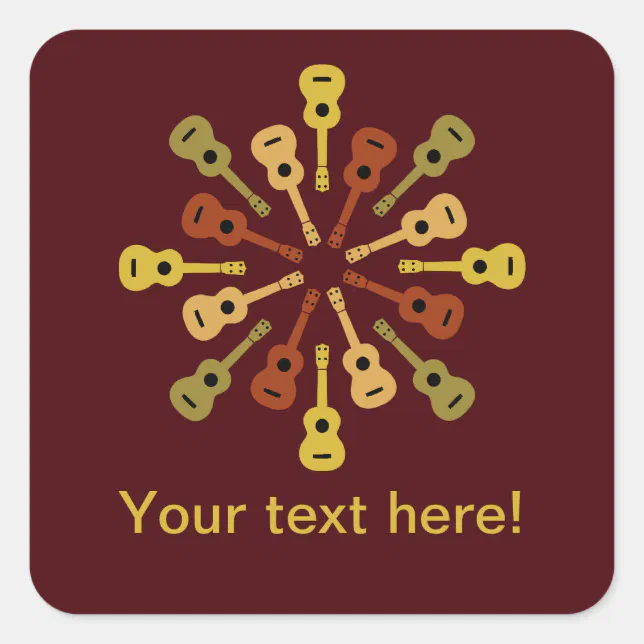 Ukulele custom stickers | Zazzle