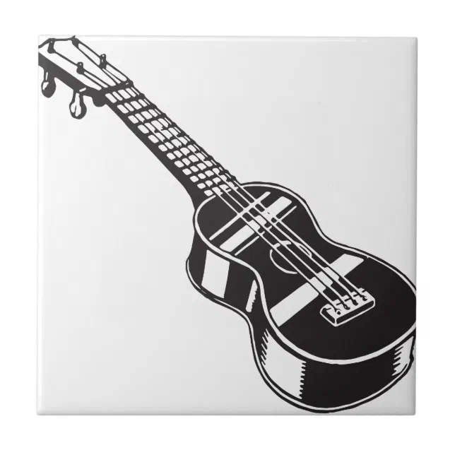 Ukulele Hawaian Instrument Cute Unique Guitar Hawa Ceramic Tile | Zazzle