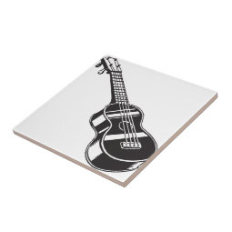Ukulele Hawaian Instrument Cute Unique Guitar Hawa Ceramic Tile | Zazzle