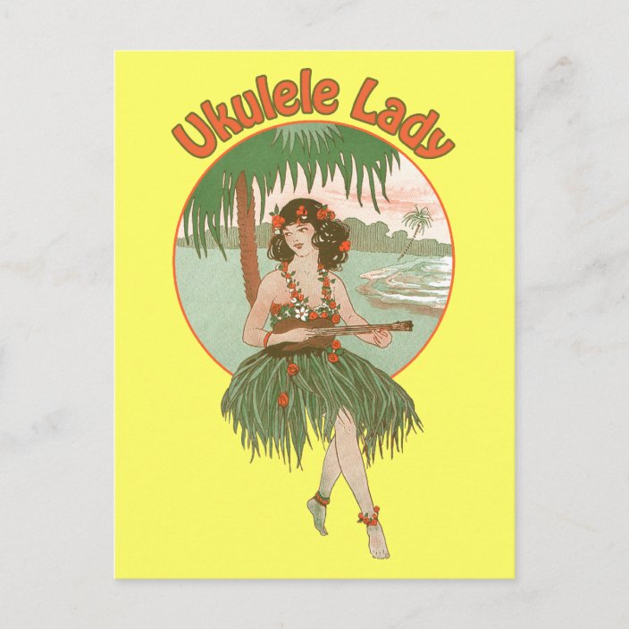 Ukulele Lady #1 Postcard | Zazzle.com