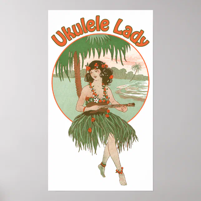 Ukulele Lady #1 Poster | Zazzle