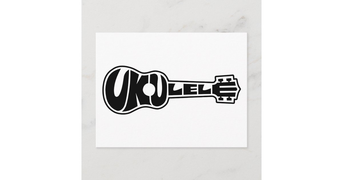 Ukulele Logo Postcard | Zazzle