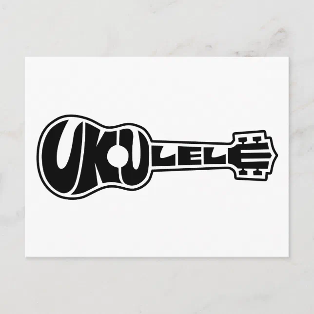Ukulele Logo Postcard | Zazzle