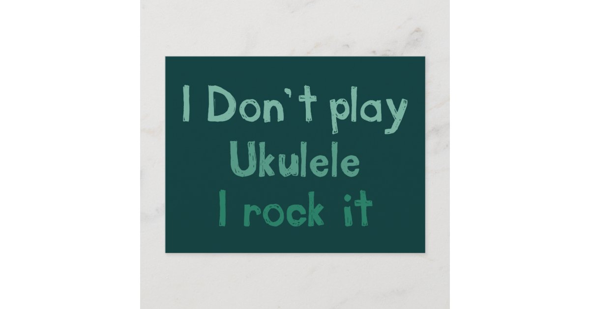 Ukulele Rock It Postcard | Zazzle
