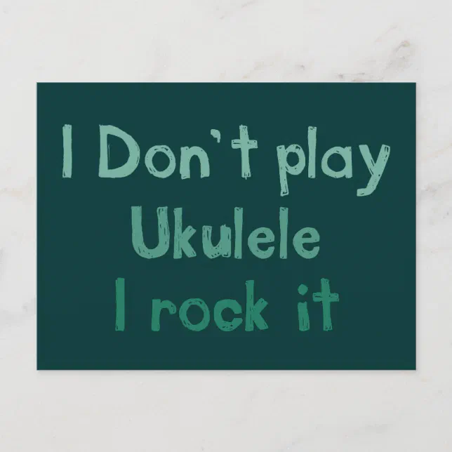 Ukulele Rock It Postcard | Zazzle
