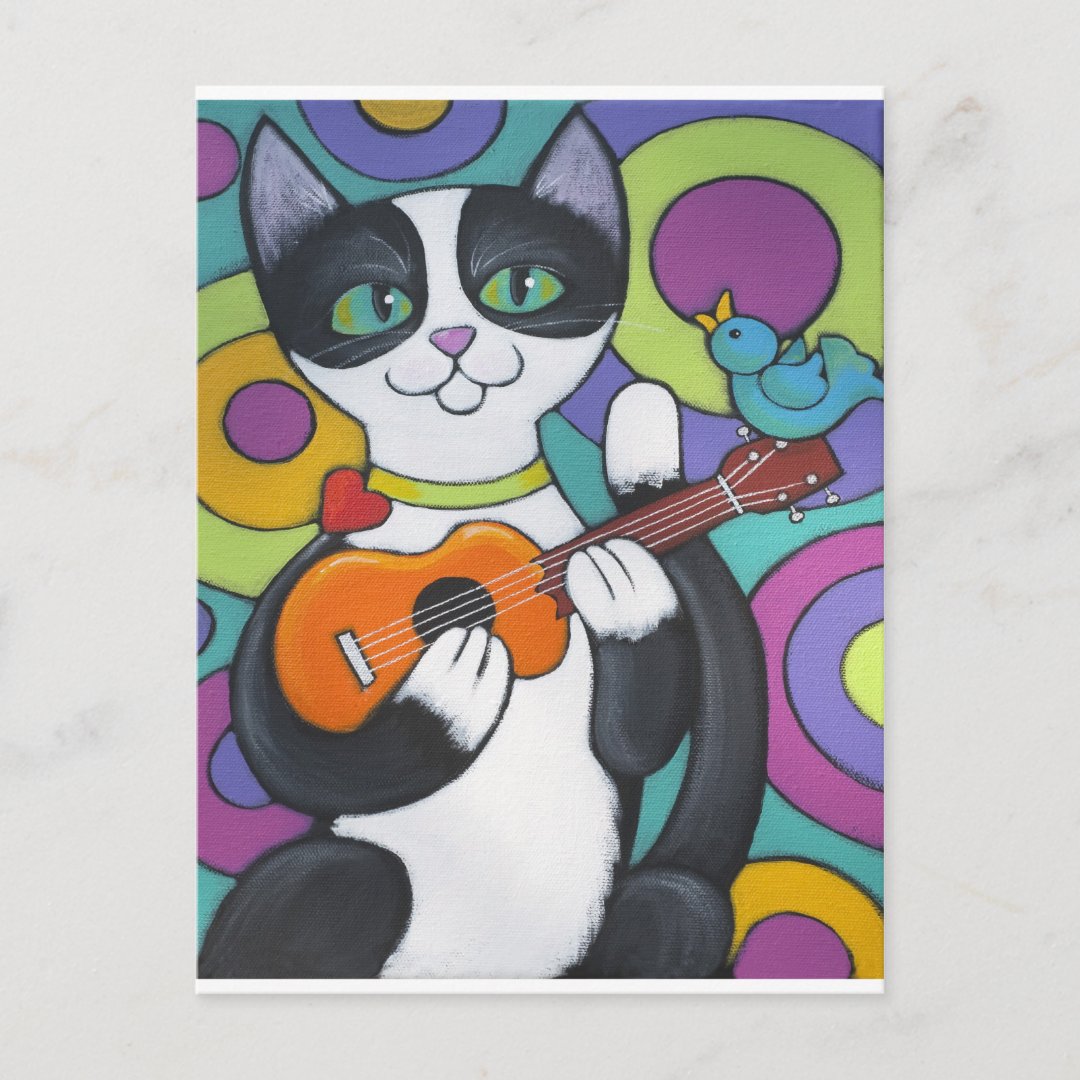 Ukulele Serenade Postcard | Zazzle