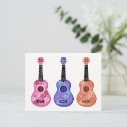 Ukuleles postcard | Zazzle