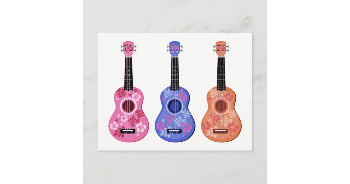 Ukuleles postcard | Zazzle
