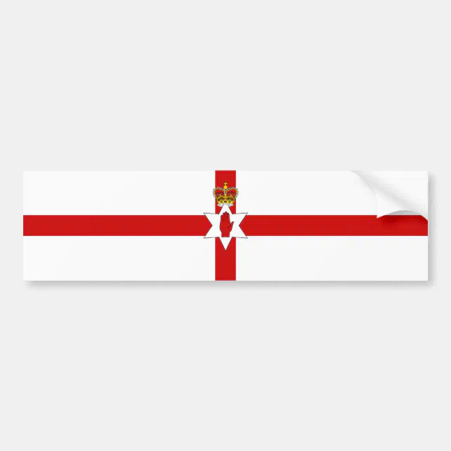 Ulster Banner Northern Ireland Flag Bumper Sticker | Zazzle