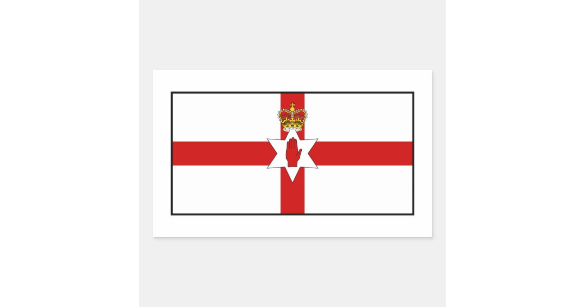 Ulster Banner Northern Ireland Flag Rectangular Sticker | Zazzle