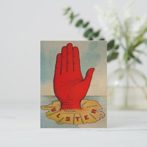Ulster Red Hand & Map Postcard | Zazzle