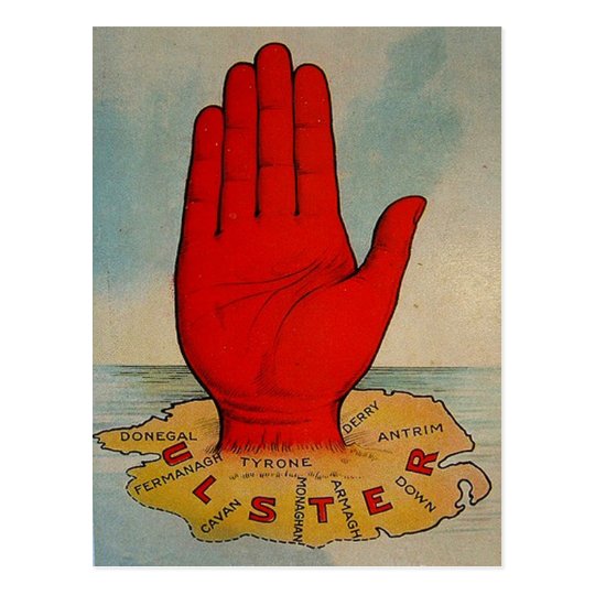 Ulster Red Hand & Map Postcard | Zazzle.com