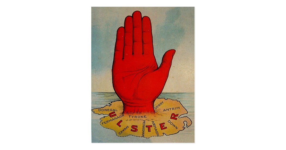 Ulster Red Hand & Map Postcard | Zazzle.com