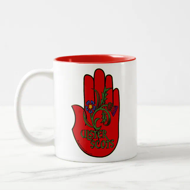Ulster-Scots red hand mug | Zazzle