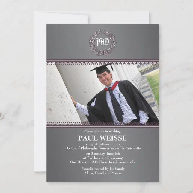 Ultimate Achievement Photo Graduation Invitation | Zazzle