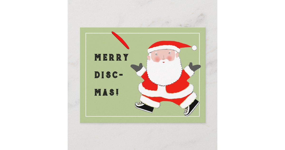 Ultimate Frisbee Christmas Postcard | Zazzle