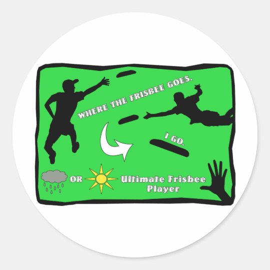 Ultimate Frisbee Stickers | Zazzle.com