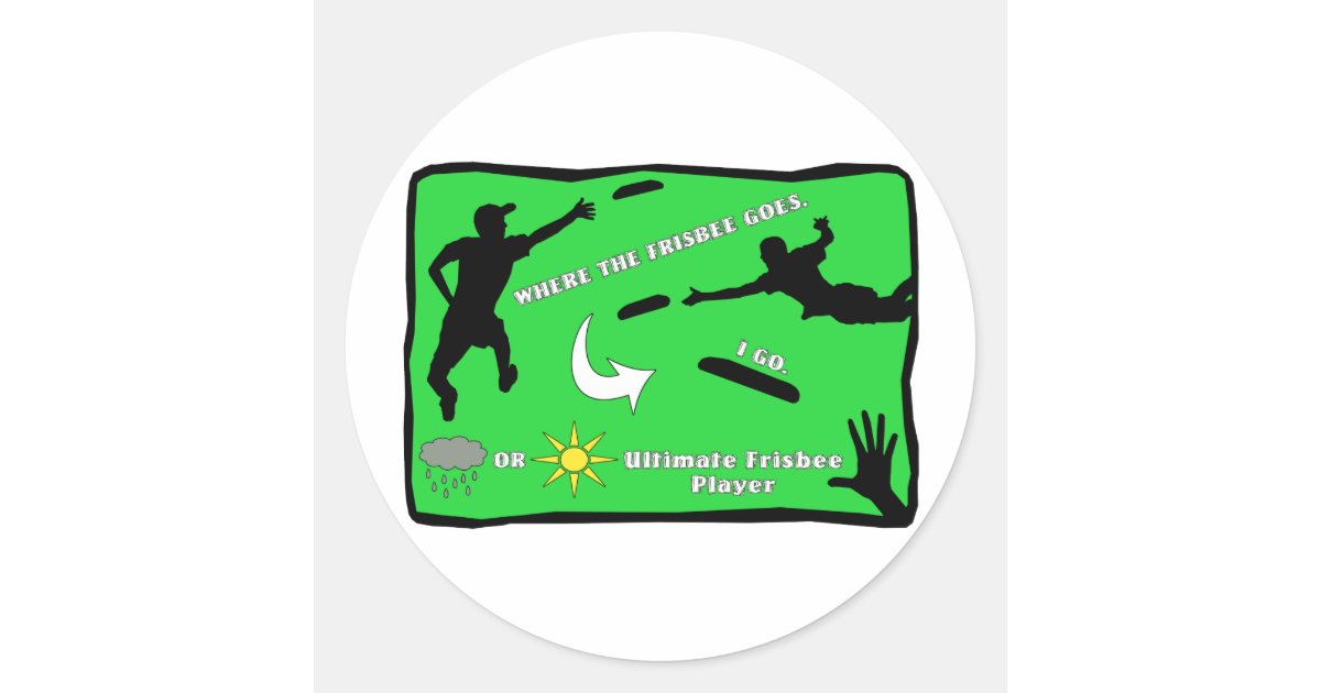 Ultimate Frisbee Stickers | Zazzle