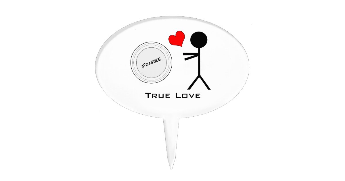 Ultimate Frisbee True Love Cake Topper | Zazzle
