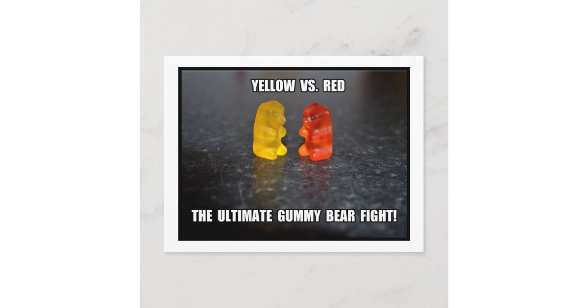 Ultimate Gummy Bear Fight Postcard | Zazzle