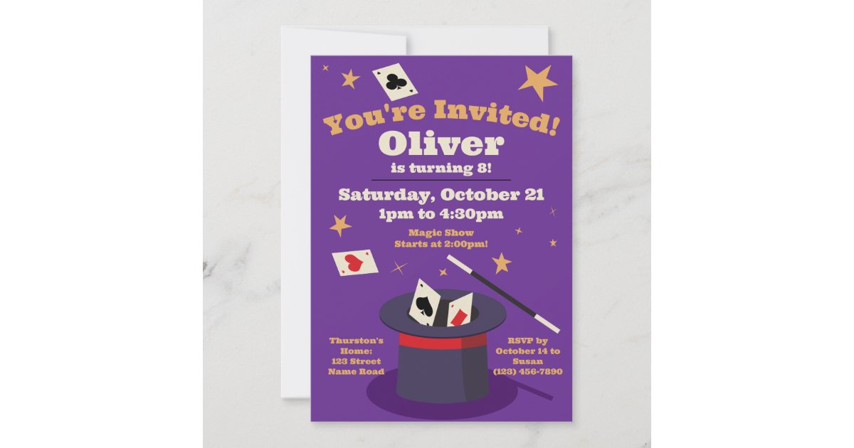 Ultimate Magician Birthday Party Invitation | Zazzle