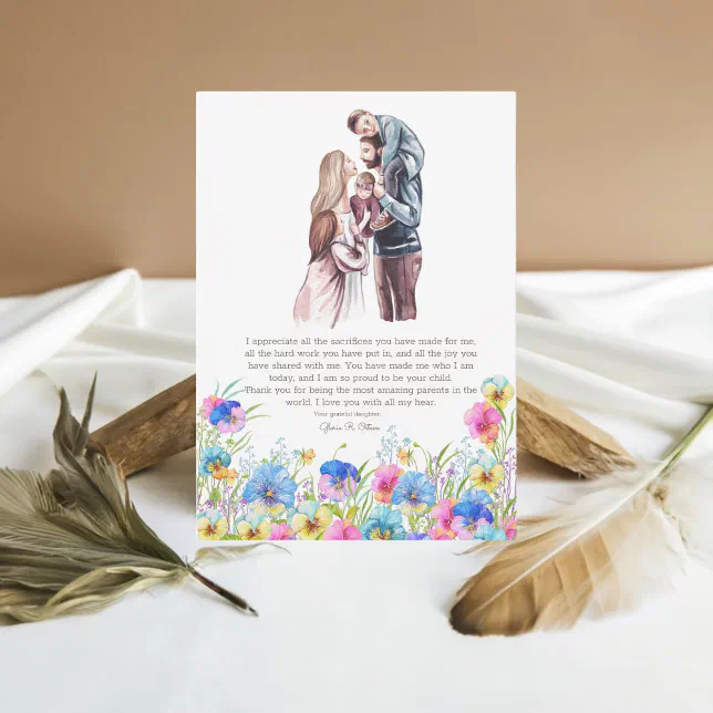 Ultimate Thank You Card for Your Parents | Zazzle