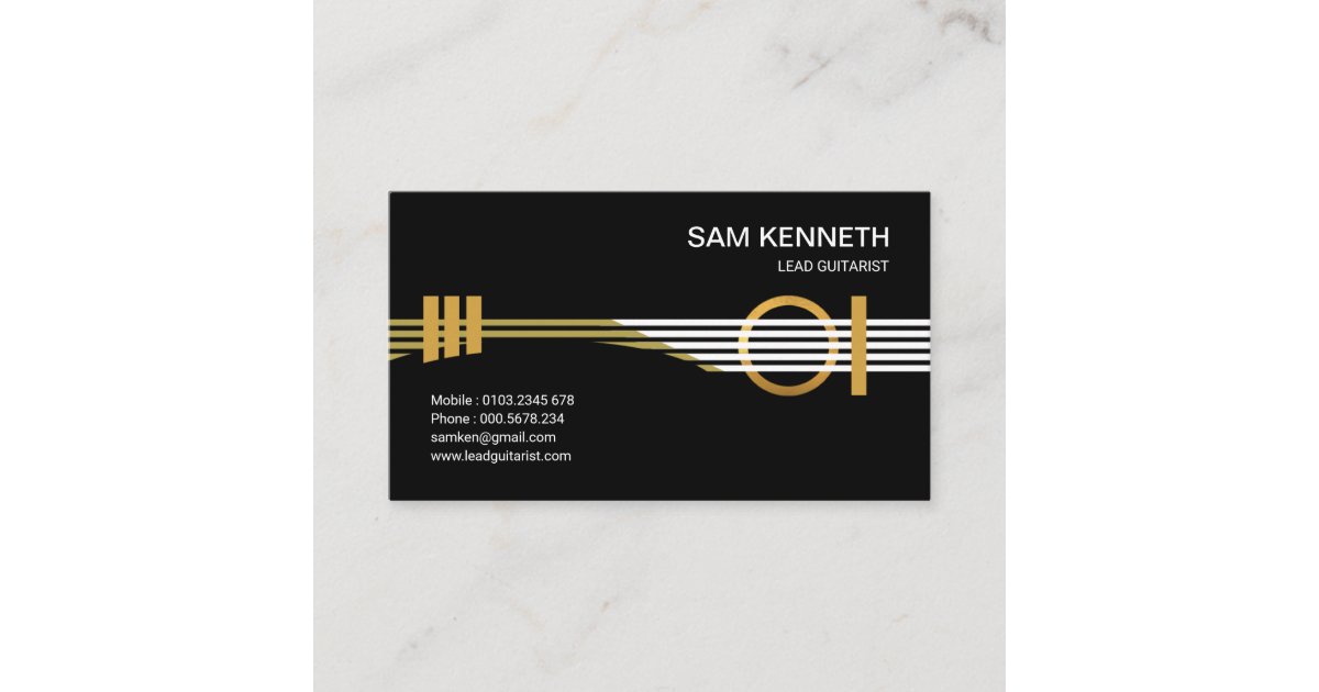 Ultra Creative Futuristic Guitarist Musician Business Card | Zazzle