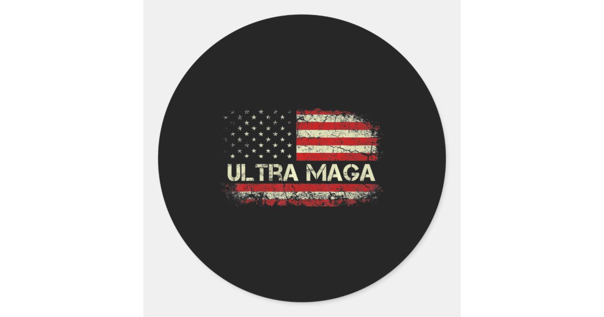 Ultra Maga Proud Ultra-Maga Classic Round Sticker | Zazzle