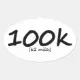 Ultra marathon 100k oval stickers 4 per sheet | Zazzle