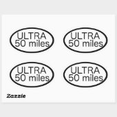 Ultra Marathon Oval Sticker | Zazzle