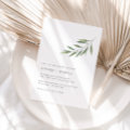Ultra-Minimal Modern Olive Branch Wedding Invitation | Zazzle
