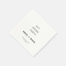 Ultra Minimal Modern Typography Wedding Welcome Napkins | Zazzle
