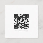 Ultra Minimal Name & QR Code Square Business Card | Zazzle