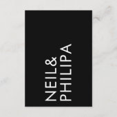 Ultra Modern Bold Names Big Simple Wedding Enclosure Card | Zazzle