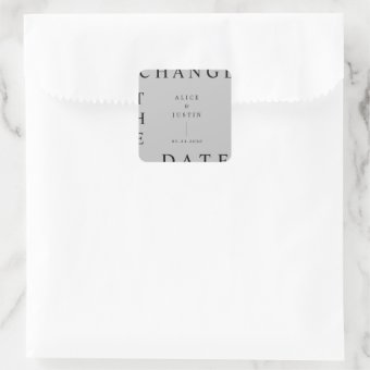 ultra modern change the date sticker | Zazzle