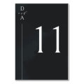 Ultra-Modern Minimal Black & White Table Number | Zazzle
