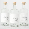 Ultra-Modern Minimalist Black and White Wedding Liquor Bottle Label ...