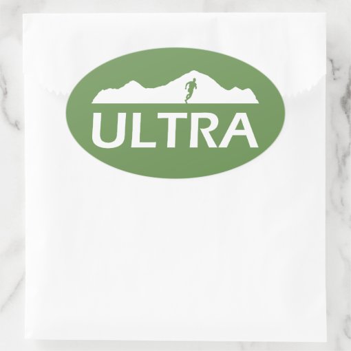 Ultra Running Oval Sticker | Zazzle
