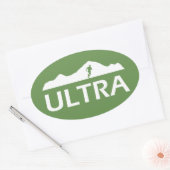 Ultra Running Oval Sticker | Zazzle