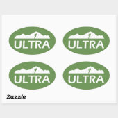 Ultra Running Oval Sticker | Zazzle