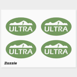 Ultra Running Oval Sticker | Zazzle