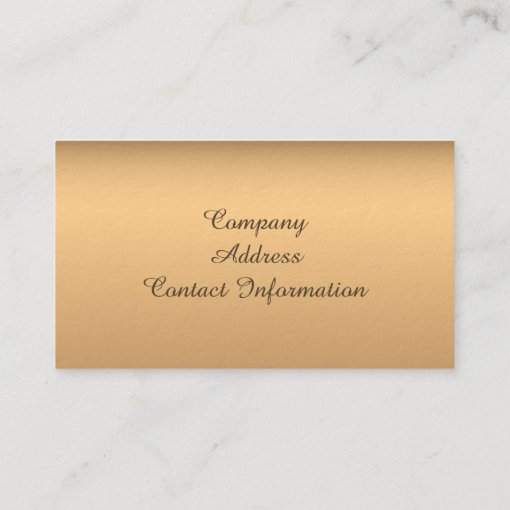 Ultra-Thick Premium Bronze Fashion Business Card | Zazzle