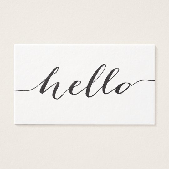 Ultra-Thick Premium Paper, Hello business cards | Zazzle