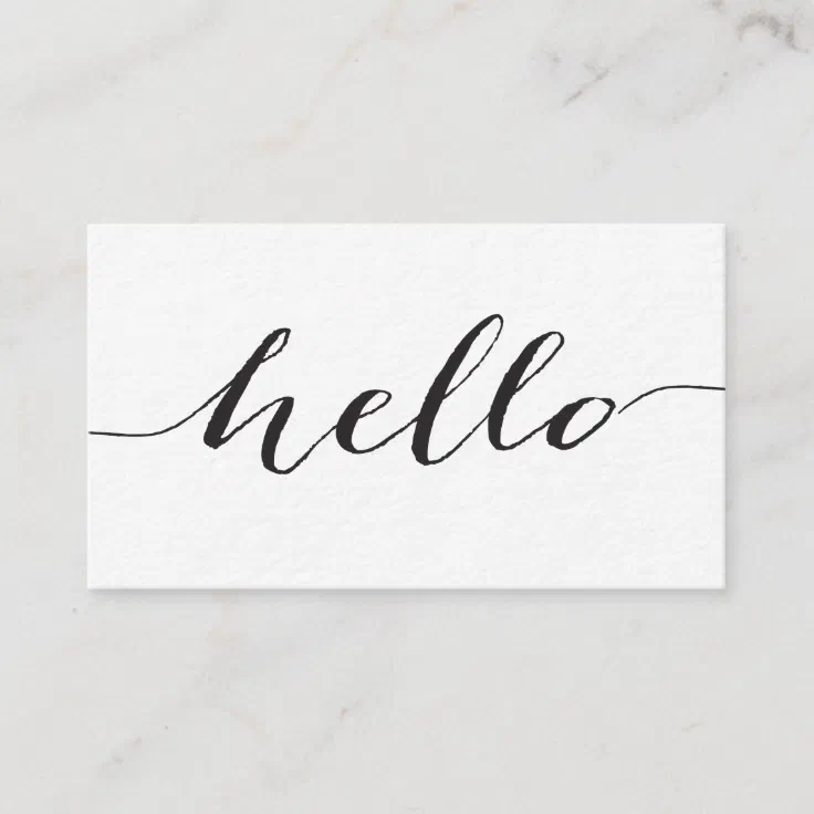 Ultra-Thick Premium Paper, Hello business cards | Zazzle